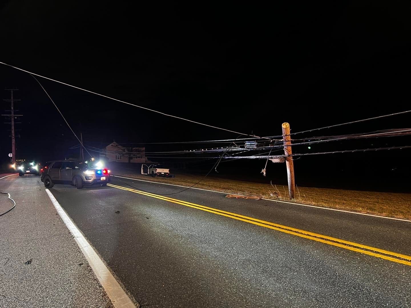705-1 Vehicle vs Pole - Jarrettsville Volunteer Fire Company